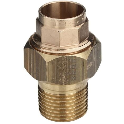 Viega Rohrverschraubung 94331G flachdichtend in 15mm x R1/2 Rotguss