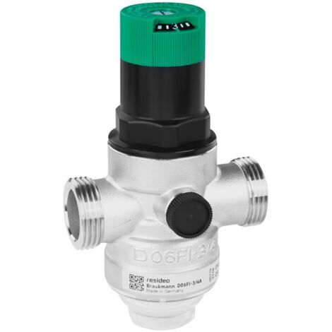 Resideo Druckminderer D06FI mit Einstellanzeige, Edelstahl, E, R 1 1/4"