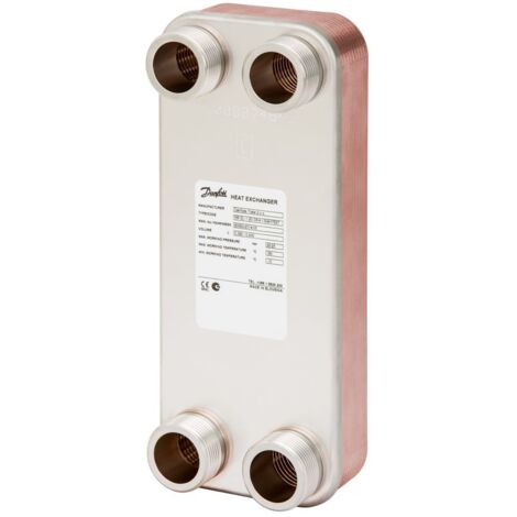Danfoss gelöteter Wärmeübertrager MPHE XB 12L-1 70 PN 25 G 5/4" A x 25mm