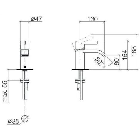 Dornbracht IMO Waschtisch-Einhandmischer ohne Ablaufgarnitur 33521670 chrom