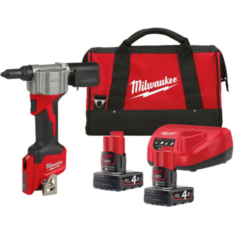Milwaukee M12 BPRT-201X Nietenzange Akku-Blindnietgerät mit Akku und ...