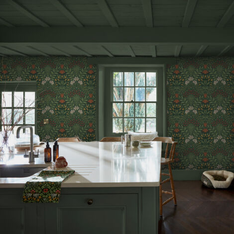 William Morris At Home Vliestapete Garden Grun 10mx52cm