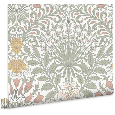 William Morris At Home Vliestapete Garden Grun 10mx52cm