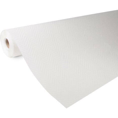 Fresco Vorgestrichen Glasfaservliestapete Fischgrät Weiss 25mx1m (165g/m2)