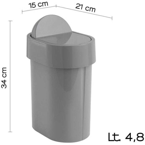Mülleimer (4,8L) In Grau Und Aus Propylux Iris