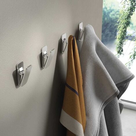 Perchero Individual De Pared De Metal Cromado