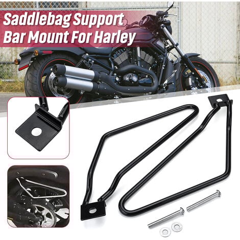 Saddlebag Mounting Bracket Bar Kit For Harley 883 Iron XL883N Dyna Fat ...