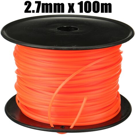 2.7mm Heavy Duty Nylon Square Brush Cutter Rope 100m