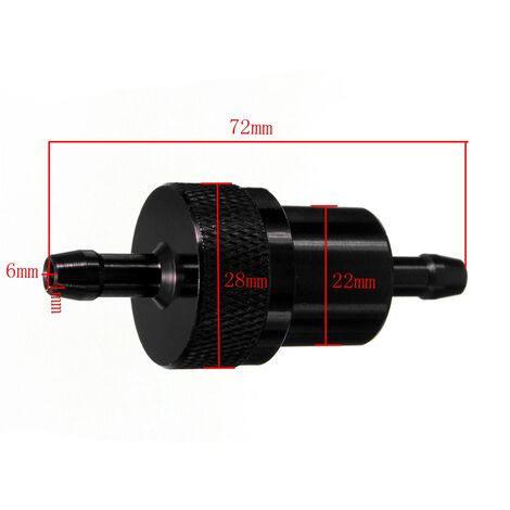 Universal Motorcycle Inline Fuel Filter 1/4 '' 6mm CNC Aluminum Alloy ...