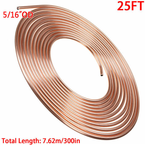 1PC Universal Car 5/16 & quot OD 25ft Roll Copper Brake Fuel ...