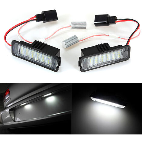 2 x License plate lights 18 SMD Chips LED lighting for VW Golf Mk4 MK5 ...