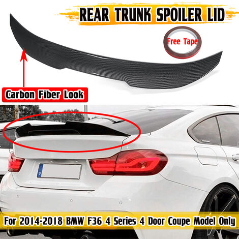 For BMW F36 4 Series 2014-2018 PSM Style Carbon Fiber Look Rear Trunk ...