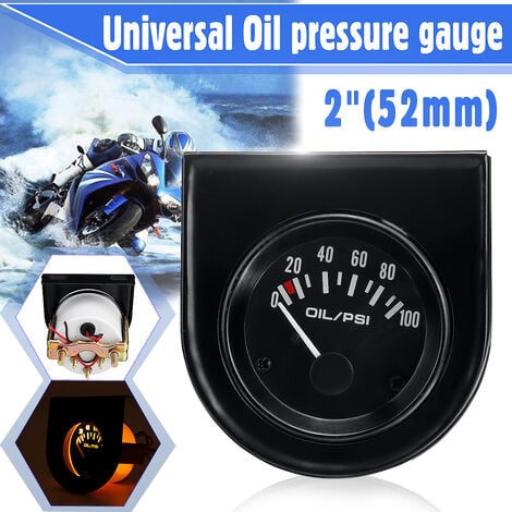 52mm Universal Car Pointer Oil Temperature Temp Meter Sensor Gauge LED ...