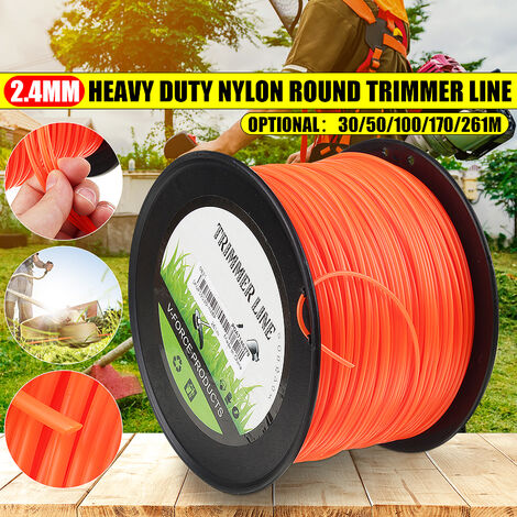 2.4mm Heavy Duty Nylon Round Brush Cutter Rope 50m