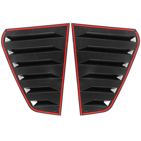 2PCS Gloss Black Side Window Louvers Sun Shade Cover For VW GOLF MK7 ...