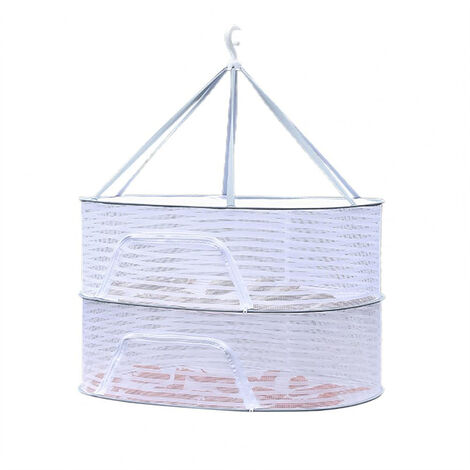 Foldable Hanging Mesh Drying Rack with Zippers for Shrimp, Fish, Fruit ...