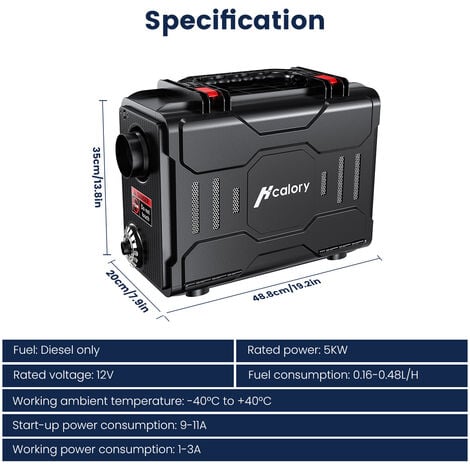 LCD portable diesel car air heater Air heater Parking heater HC-A01 12V 5KW (basic model)