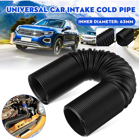 1M 63mm Universal Car Air Filter Intake Cold Pipe Ducting Dust Feed ...