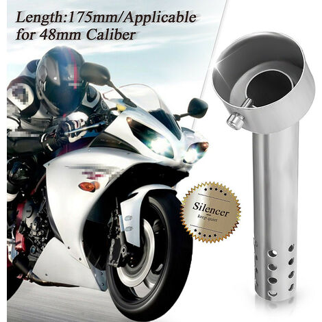 Universal 48mm Motorcycle Inclined Exhaust Pipe Muffler Can Insert ...
