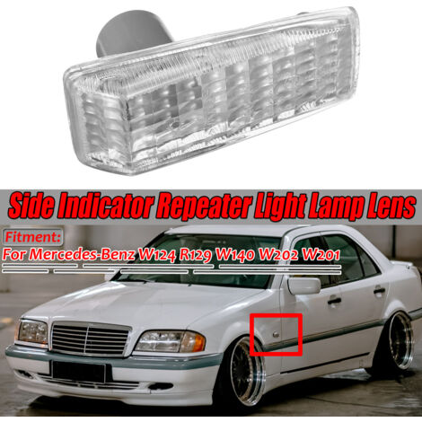 For Mercedes Benz W124 R129 W140 W202 W201 Side Marker Light Repeater ...