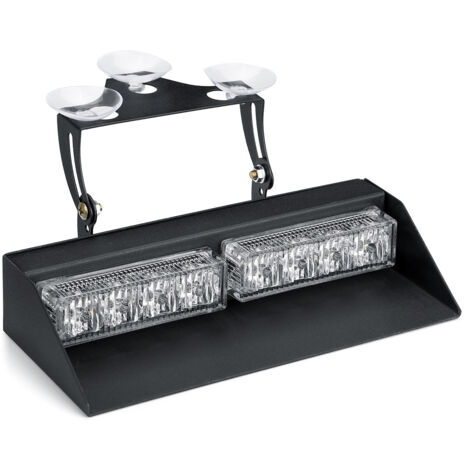 27 Modes 16LED Amber & White Car Police Strobe Light Dash Warning ...