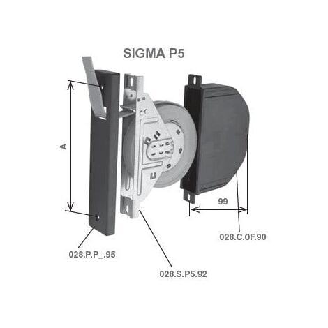 Kit "SIGMA P5" per tapparelle composto da avvolgitore semincasso con ...