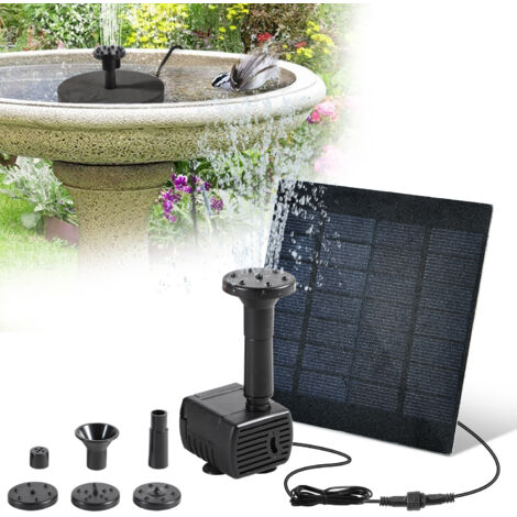 Hengda Fontaine Solaire Pompe à eau solaire pour bassin Pompe à eau solaire pour fontaine ...