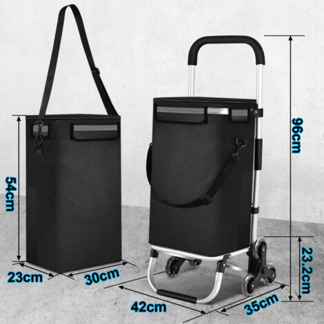 Hengda Chariot de course pliable à 6 Roues Chariot pliable portable en ...