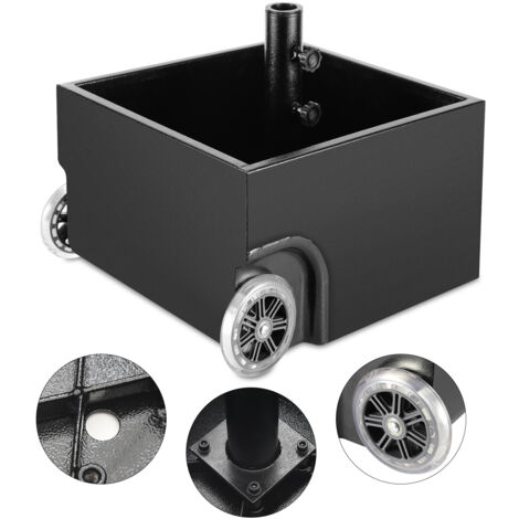 Hengda Support pour parasol 2 en 1 avec roulettes, support pour parasol ...
