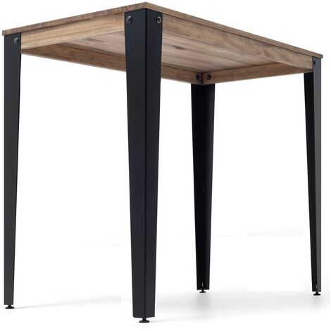 Table Mange debout Lunds 60X120x110cm Noir-Vieilli. Box Furniture