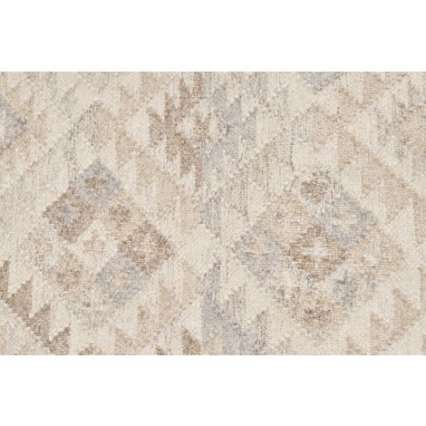 Berberischer Teppich in Beige mit geometrischen Mustern aus Wolle und ...