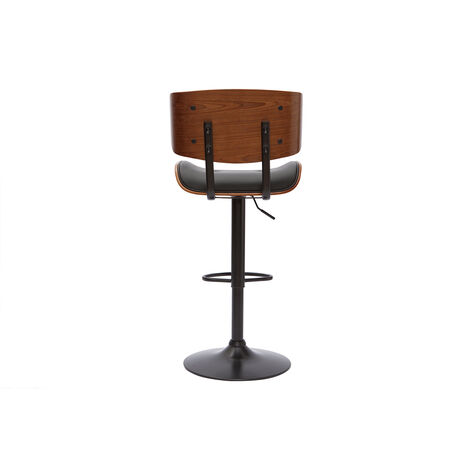 Design-Barhocker höhenverstellbar schwarz und dunkles Holz BASILE