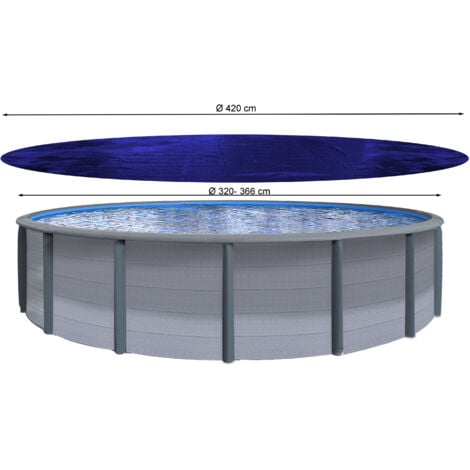 Abdeckplane Pool Rund Planenmaß Ø 420 cm passend für Poolgröße Ø 320 ...