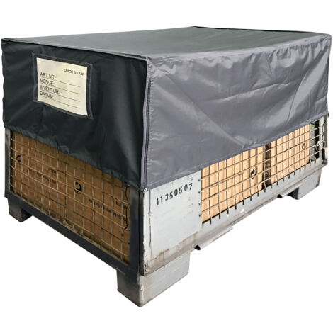 10x Cappucci in polietilene per bancali 125x85x50cm Grey Con borsa di ...