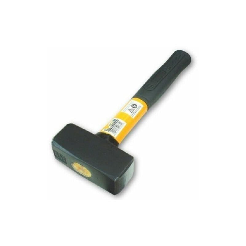 Toolzone 4Lb 2kg Lump Hammer DIY Fibre Handle 9 Fibreglass Shaft