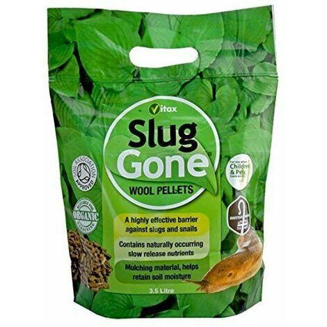 Slug Gone Snail & Slug Wool Pellets 3.5L, Bag of Vitax Organic Highly ...