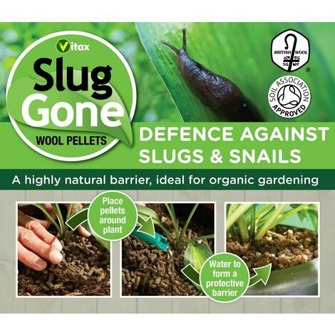 Slug Gone Snail & Slug Wool Pellets 3.5L, Bag of Vitax Organic Highly ...