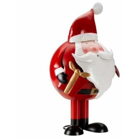 20cm Christmas Outdoor Large Wibbly Wobbly Red Santa Claus Steel Figurine