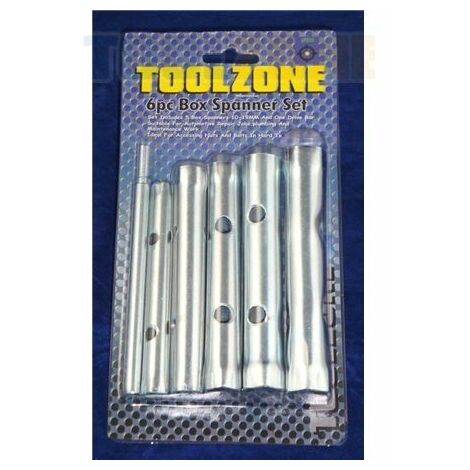6 Piece 10-19mm Box Tubular Spanner / wrench Set