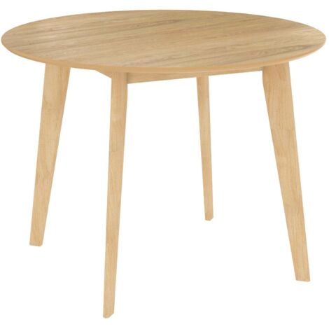 Table ronde 4 personnes en bois clair D100 cm - RÉNO