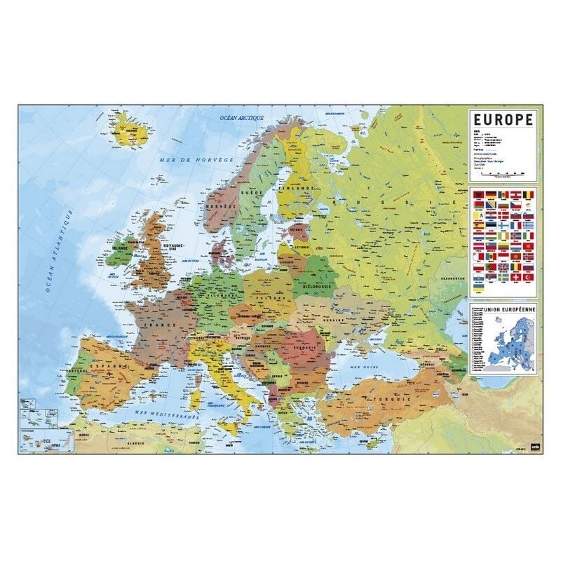 Poster carte europe