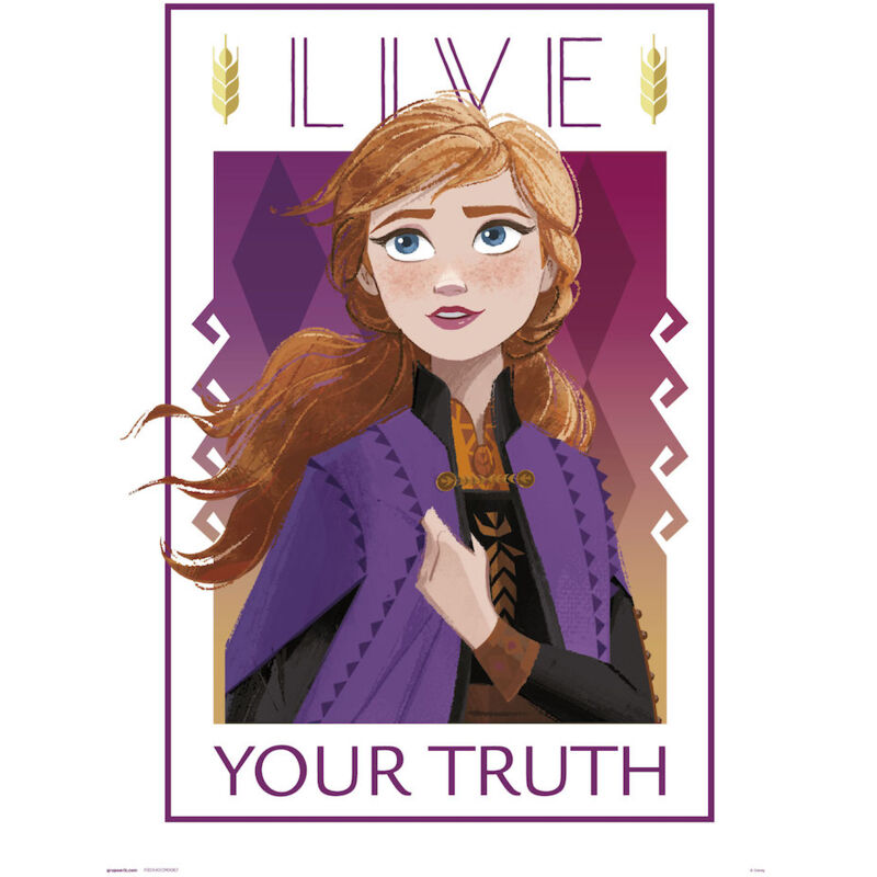 Impression 30x40 cm disney frozen live your truth