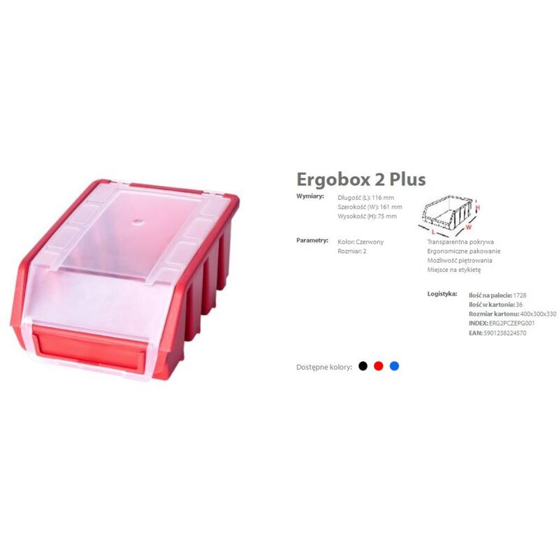 Patrol Group 1 x Ergo M + Red NOU Boxes Stackable Storage Boxes ...