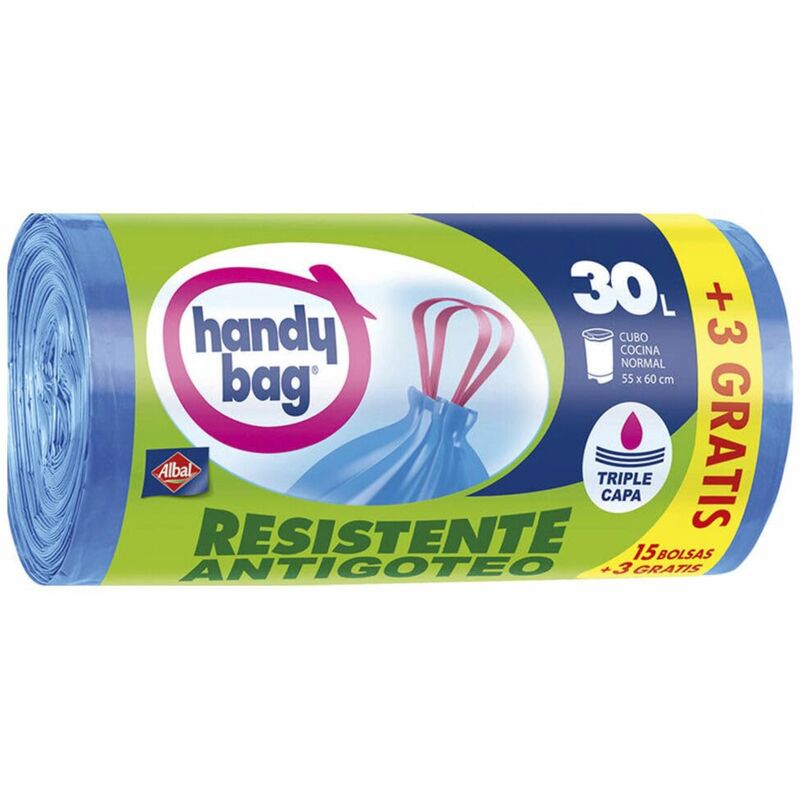 Albal Handy Bag Sacs poubelles 18 unités 30 L étanches