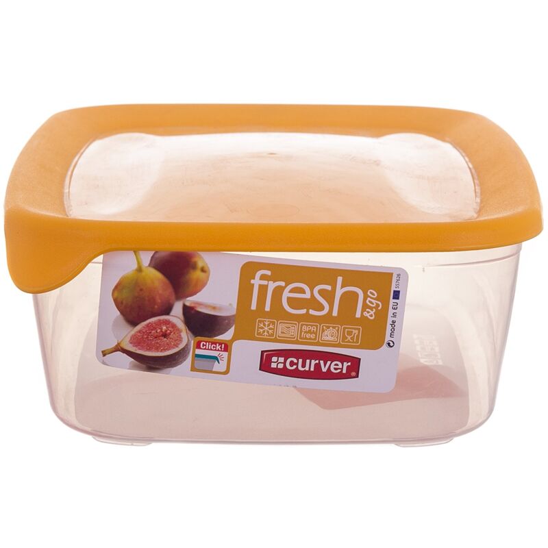Curver pojemnik na żywność "fresh&go" prostokątny 2l /żółty/ transparentny