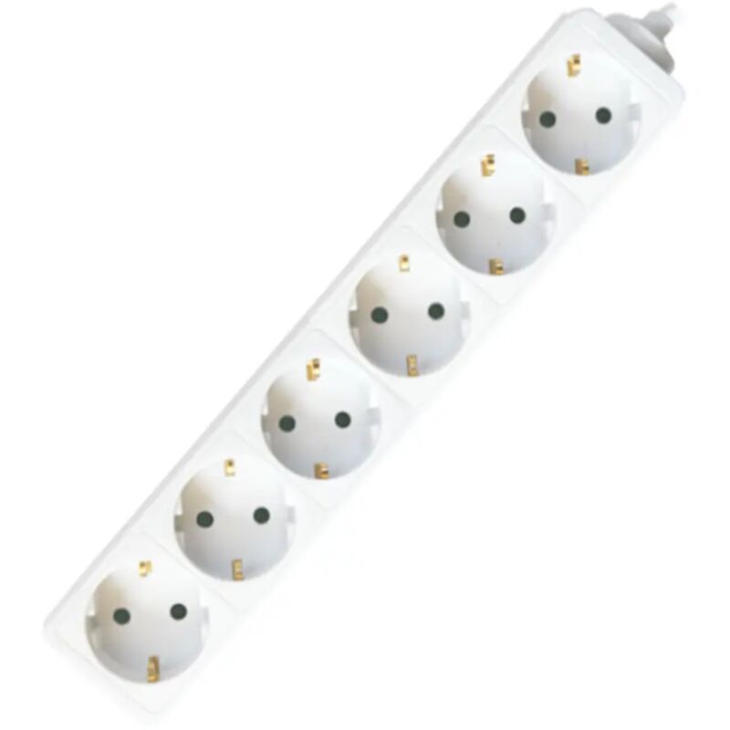 Schuko Multiple Base 6 Sockets Without Cable Without Switch 8026