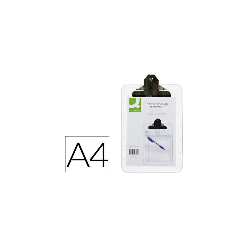 Porte-notes q-connect plastique transparent din a4 4 mm