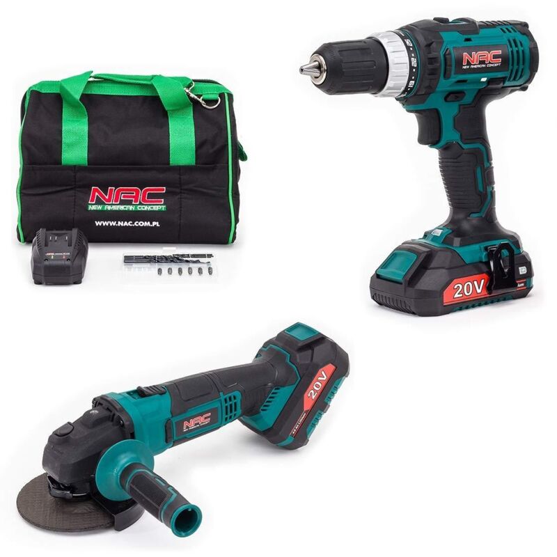 NAC NEW AMERICAN CONCEPT Set de Perceuse-visseuse et meuleuse d'angle ...