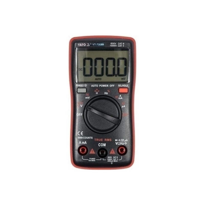 YATO, modèle YT-73089, multimètre numérique, idéal pour des mesures électriques précises, outil ...