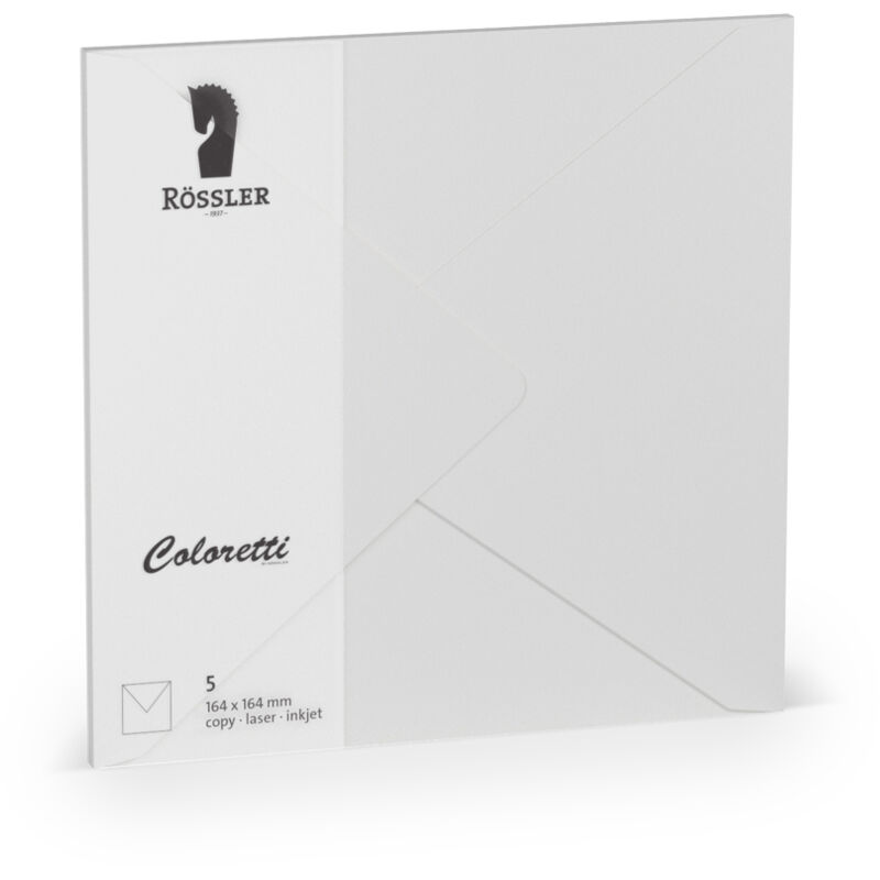Grande enveloppe carrée coloretti 5 pcs. gris clair